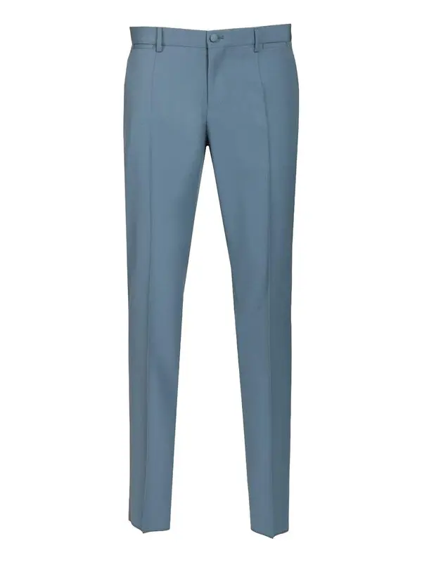 Dolce & Gabbana Wool Poplin Trousers - Blue