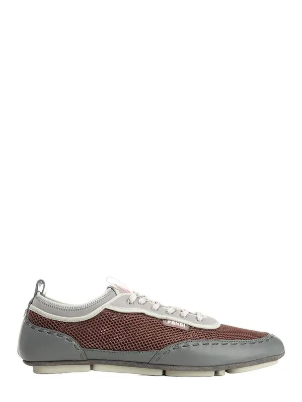 Fendi Low-top Sneakers With Trekking Laces - Gray