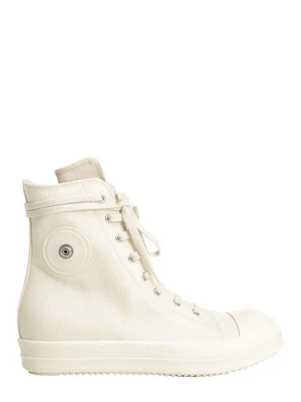 Rick Owens High-top Cotton Sneakers - White