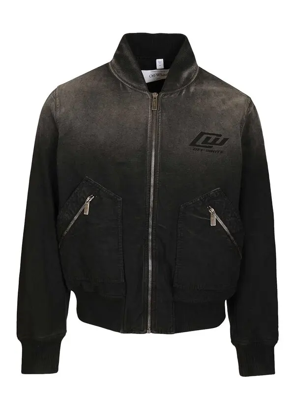 Off-White Owr Grad Cot Reg Bomber" Zip-up Jacket - Black
