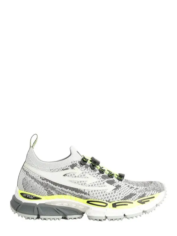 Off-White Be Right Back" Knit Sneakers - Gray