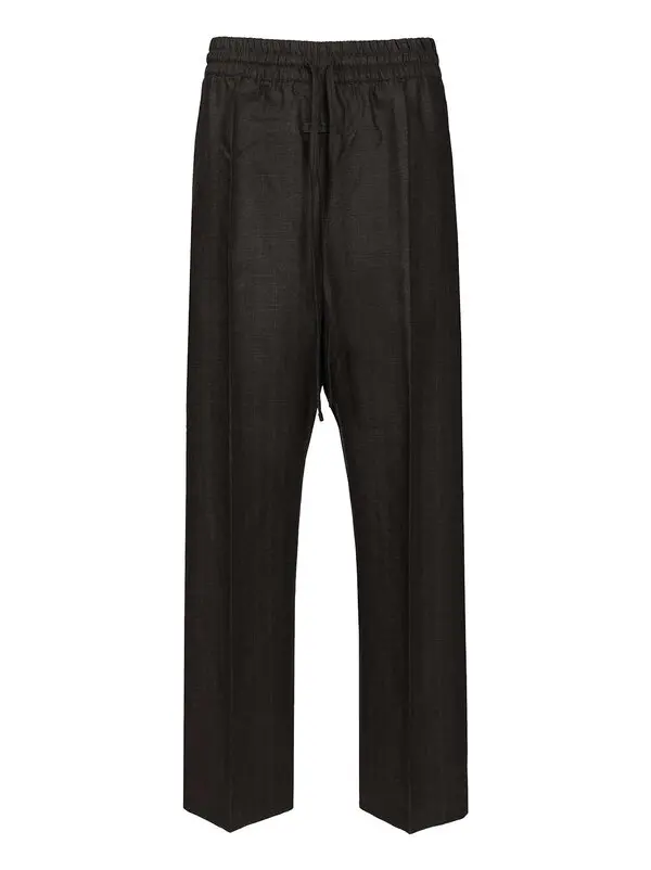 Fear Of God Virgin Wool Wide Leg Trousers - Gray
