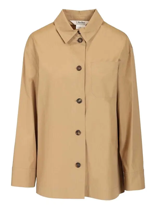 Max Mara Arianne" Cotton Poplin Shirt - Cream