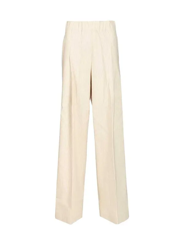 Dries Van Noten Striped Trousers - White