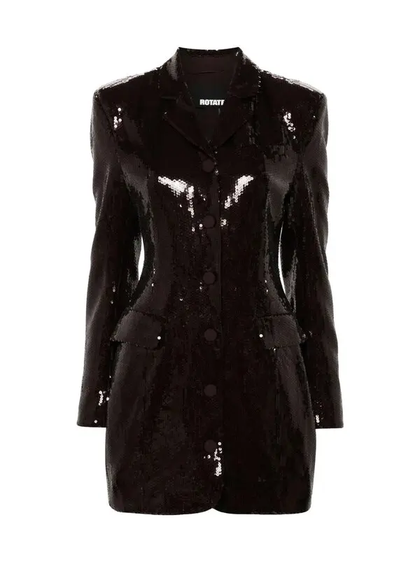 ROTATE BY BIRGER CHRISTENSEN Sequin Blazer Dress - Brown