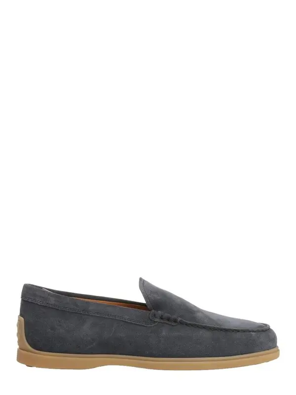 TOD'S Suede Leather Moccasin Slipper - Blue