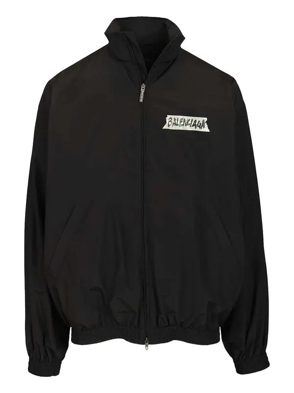 Balenciaga Masking Tape Tracksuit Jacket - Black