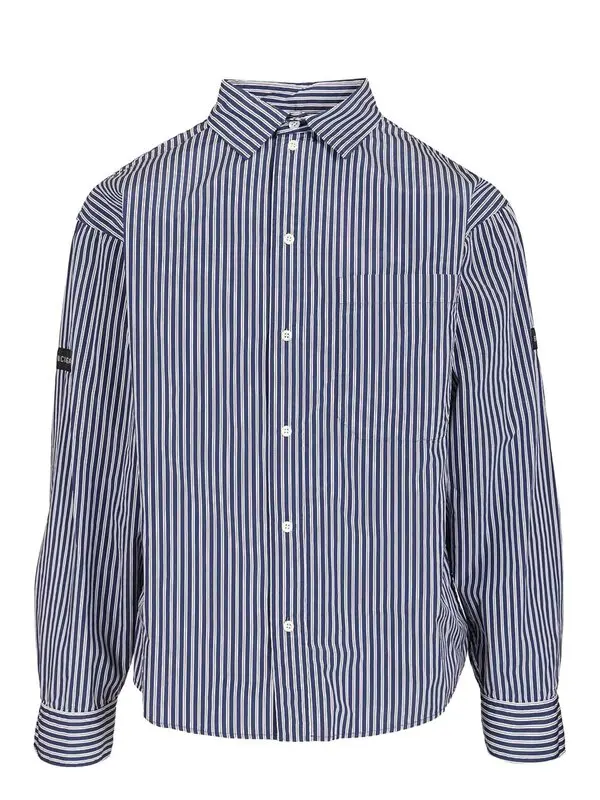 Balenciaga Oversized Striped Shirt - Blue