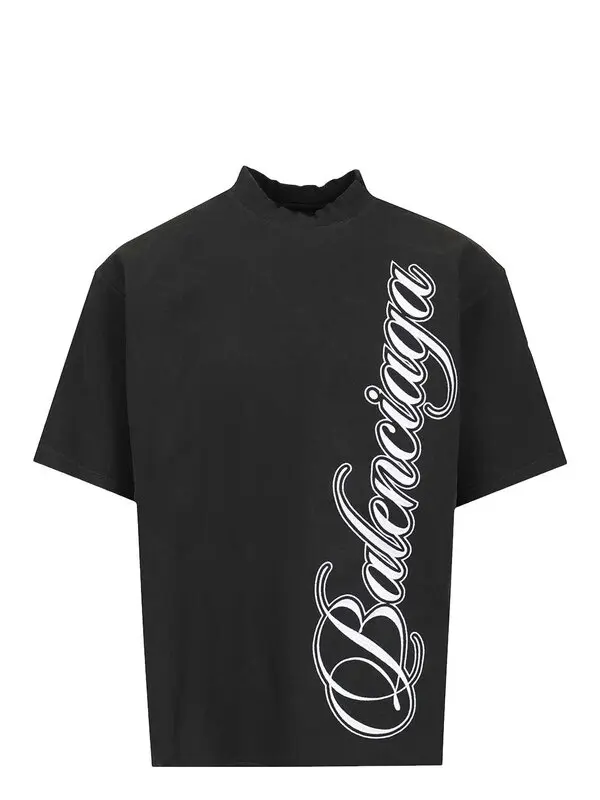 Balenciaga Cursive T-shirt - Black