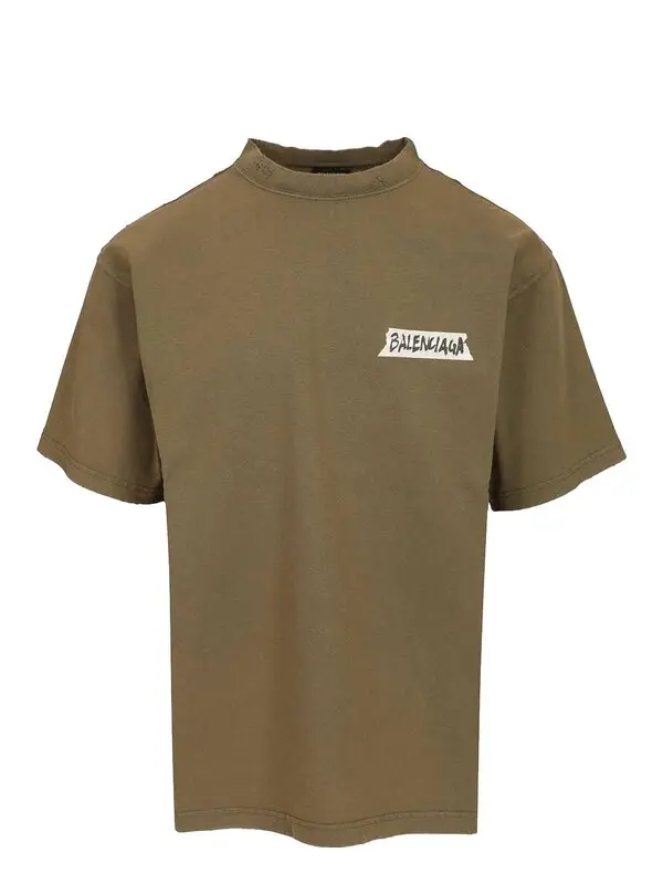 Balenciaga Masking Tape' T-shirt - Green
