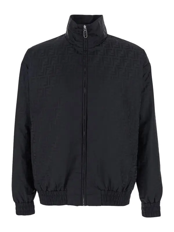 Fendi Padded Bomber Zucca Embossed Ny Jacket - Multicolor