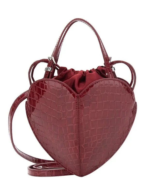 ROTATE BY BIRGER CHRISTENSEN Heart Silhouette Leather Handbag With Adjustable Shoulder Strap - Multicolor