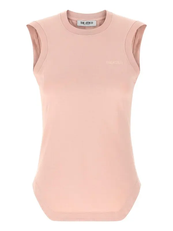 Attico Reese Cotton Top - Pink