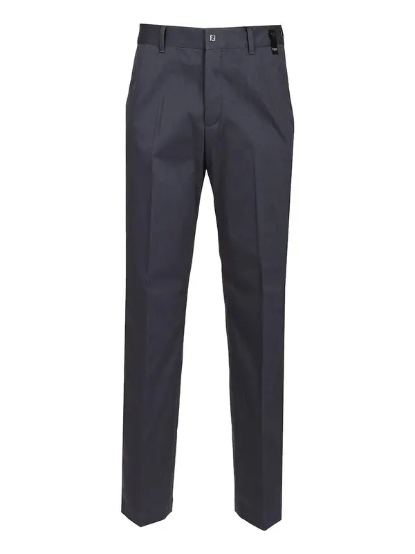 Fendi Gabardine Cigarette Trousers - Blue