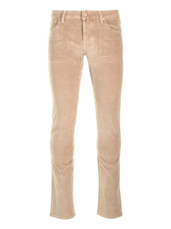 Jacob Cohen Nick Slim" Corduroy Trousers - Cream