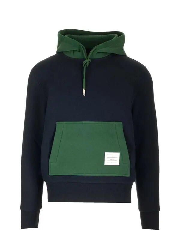 Thom Browne Hooded Sweatshirt - Blue