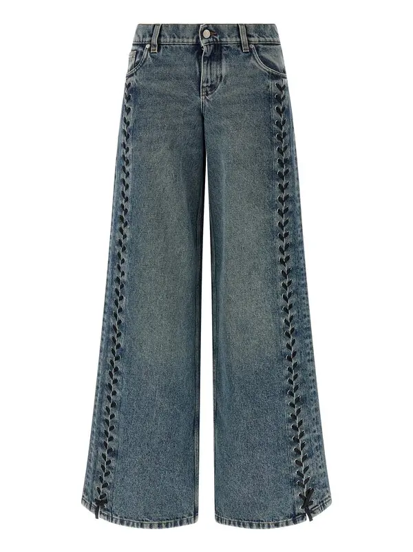 Stella McCartney Lace-up Jeans - Blue
