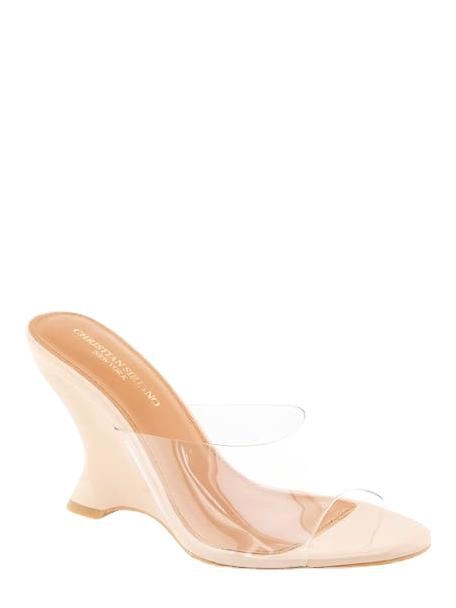Christian Siriano Tabby Wedge Sandal - Clear Frappe