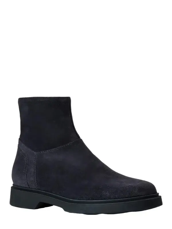 Aquatalia Hermione Suede Zip Up Bootie - Navy Suede