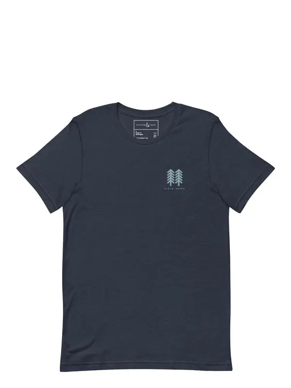 ANCHOR & CREW Navy One Field Notes Organic Cotton T-shirt - Blue