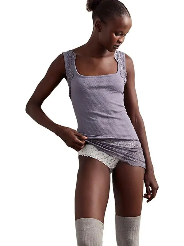 Free People Intimately Easy Like That Tank - Liquid Silver