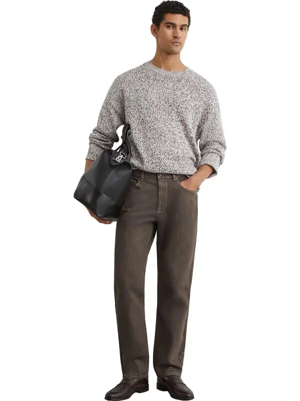 REISS Bishopsgate Straight-leg Jeans - Brown