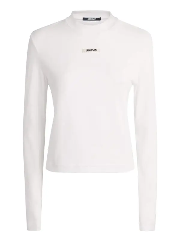 Jacquemus Logo Long-sleeve T-shirt - White
