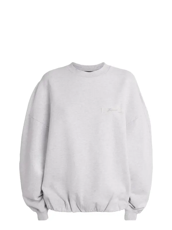 Jacquemus Cotton Logo Sweatshirt - Grey