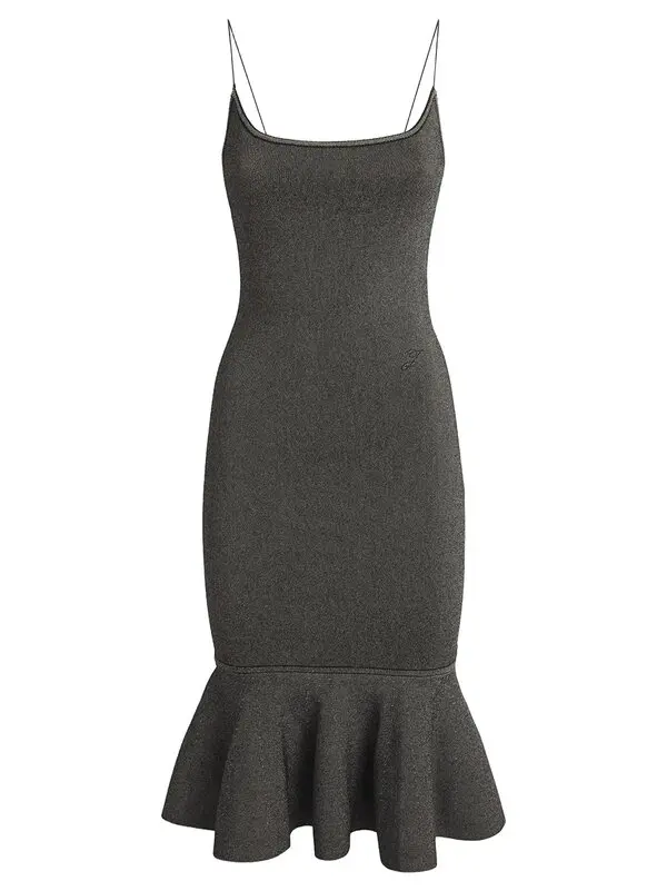 Jacquemus Pina Knit Midi Dress - Beige