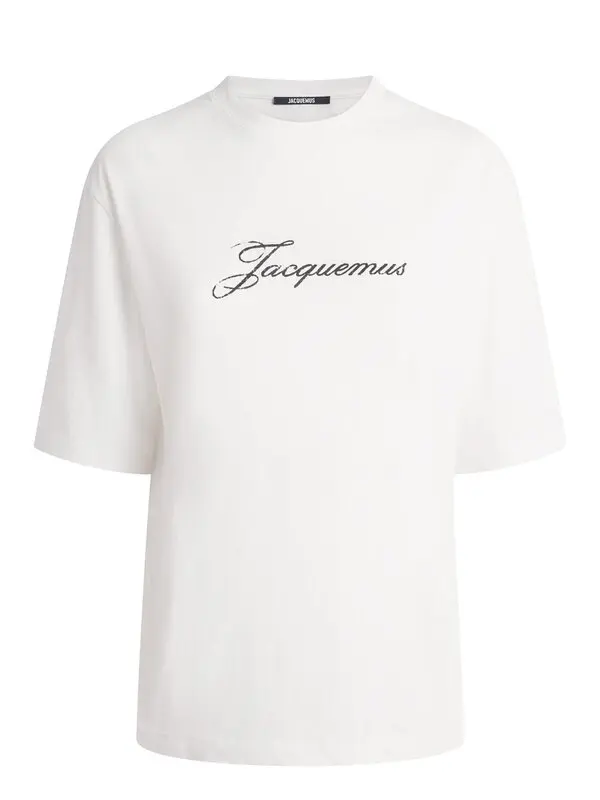 Jacquemus Cotton-hemp Logo T-shirt - White