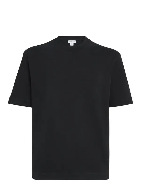 Sunspel Supima Cotton Heavyweight T-shirt - Black