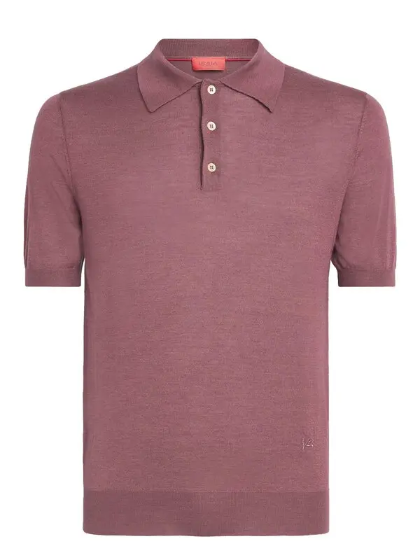 Isaia Cashmere-silk Polo Shirt - Pink
