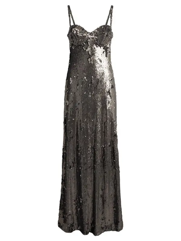 L'Agence Sequin Sayla Gown - Green