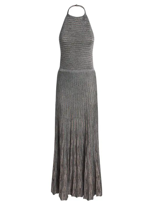 Missoni Lamé Open-back Maxi Dress - Beige