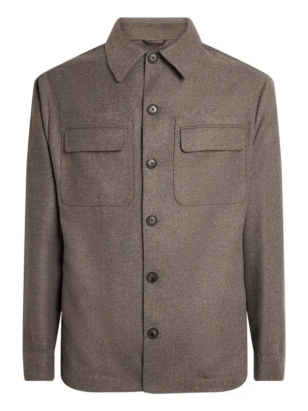 Pal Zileri Twill Overshirt - Brown