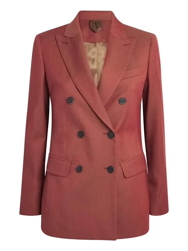 Max Mara Virgin Wool Blazer - Red