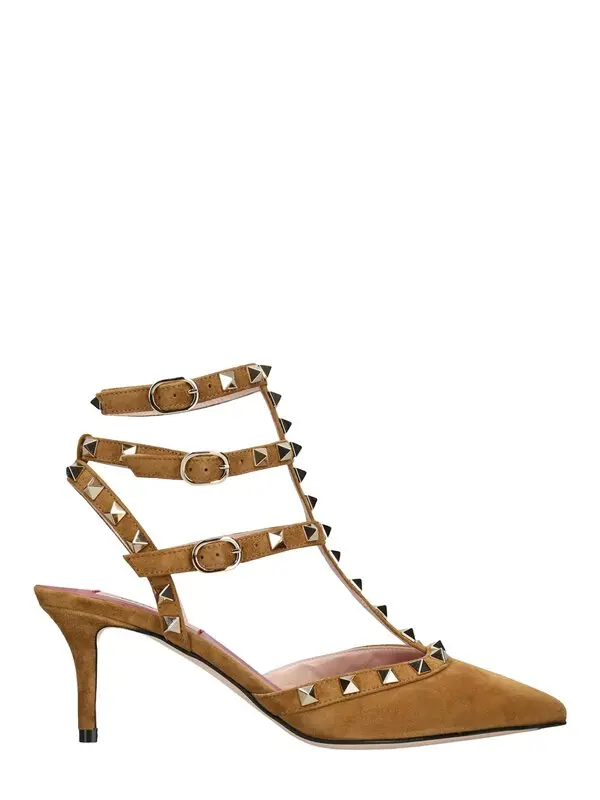 Valentino Garavani Suede Rockstud Pumps 65 - Beige