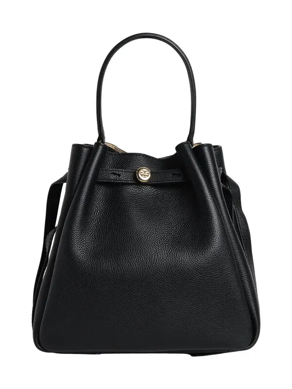 Tory Burch Leather Romy Bucket Bag - Black