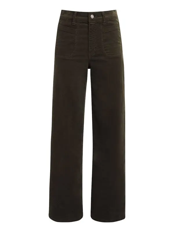 FRAME Le Slim Palazzo Corduroy Wide-leg Jeans - Green