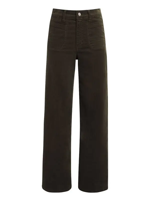 FRAME Le Slim Palazzo Corduroy Wide-leg Jeans - Green