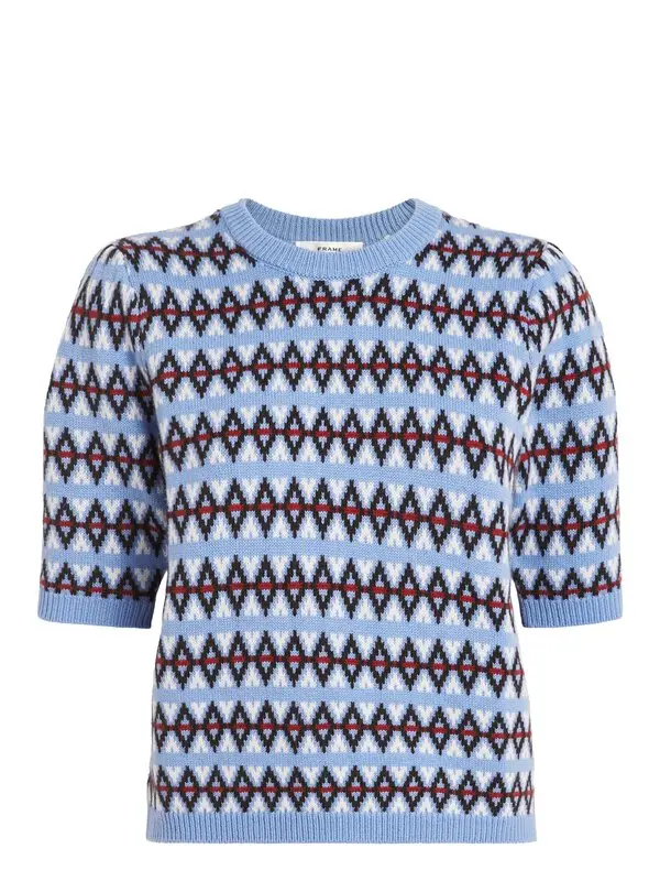 FRAME Cashmere Fair Isle Sweater - Blue