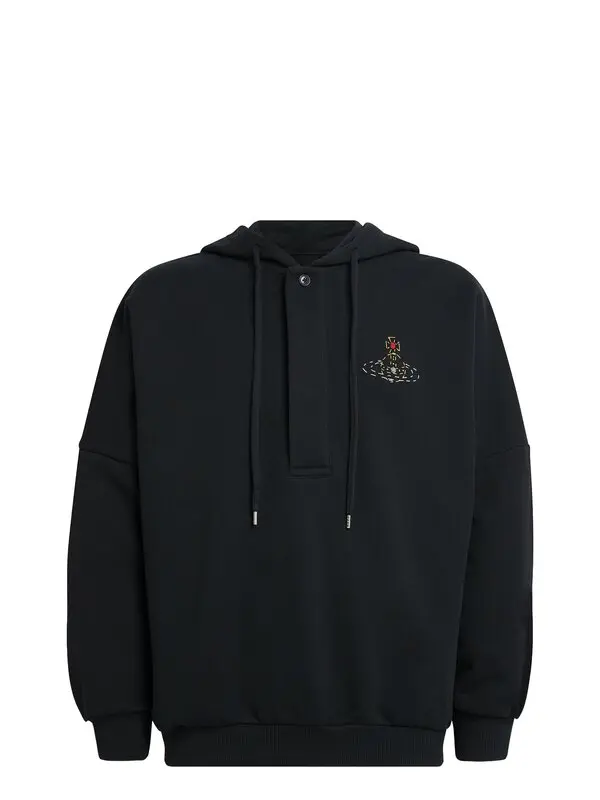 VIVIENNE WESTWOOD Cotton Batwing Hoodie - Black