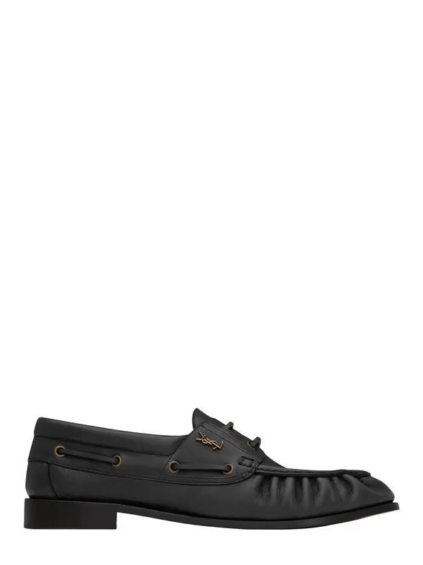 Saint Laurent Leather Loafers - Black