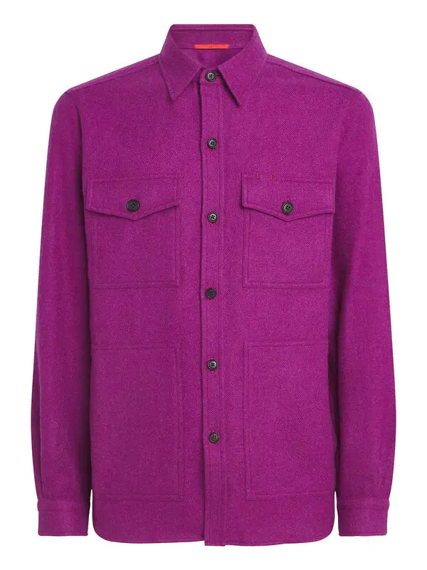 Isaia Cashmere Overshirt - Pink