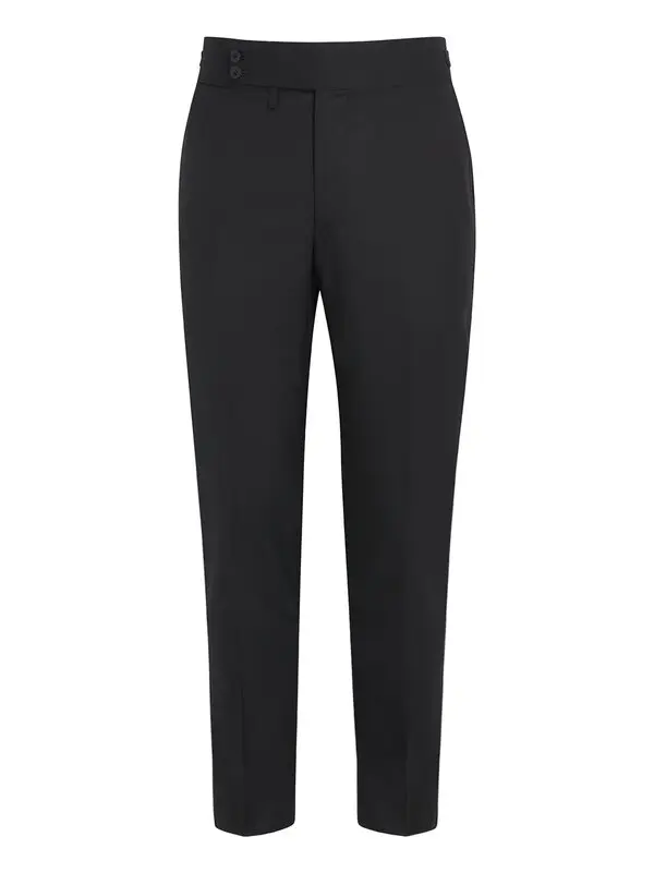 Isaia Wool Casalnuovo Trousers - Black