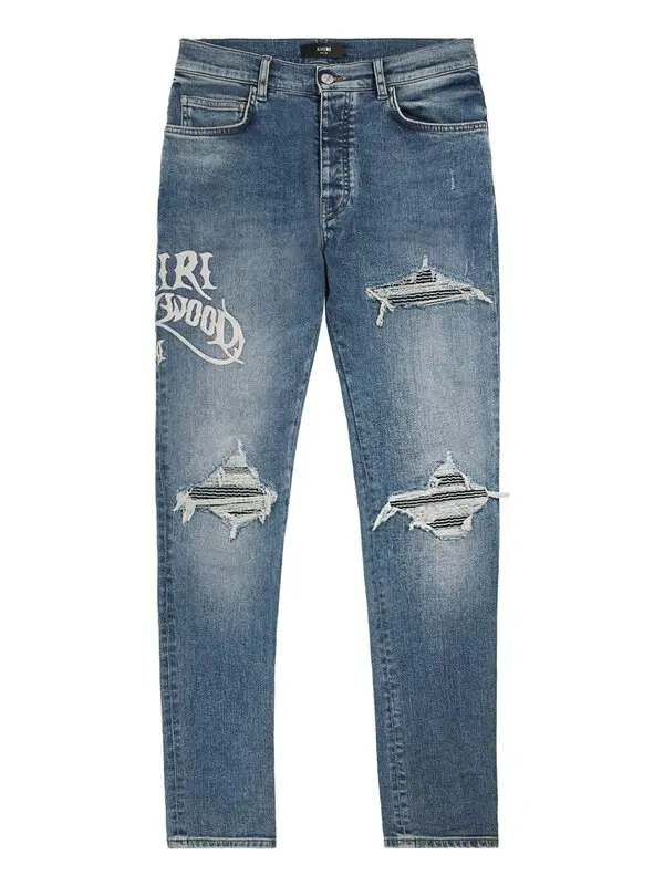 Amiri Hollywood Mx1 Slim Jeans - Blue