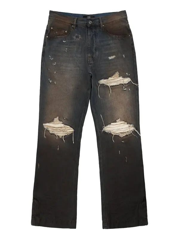 Amiri Ripped Mx1 Straight Jeans - Grey