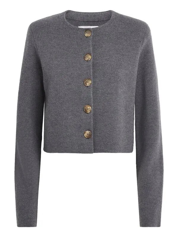 Brandon Maxwell Virgin Wool Ryder Jacket - Grey
