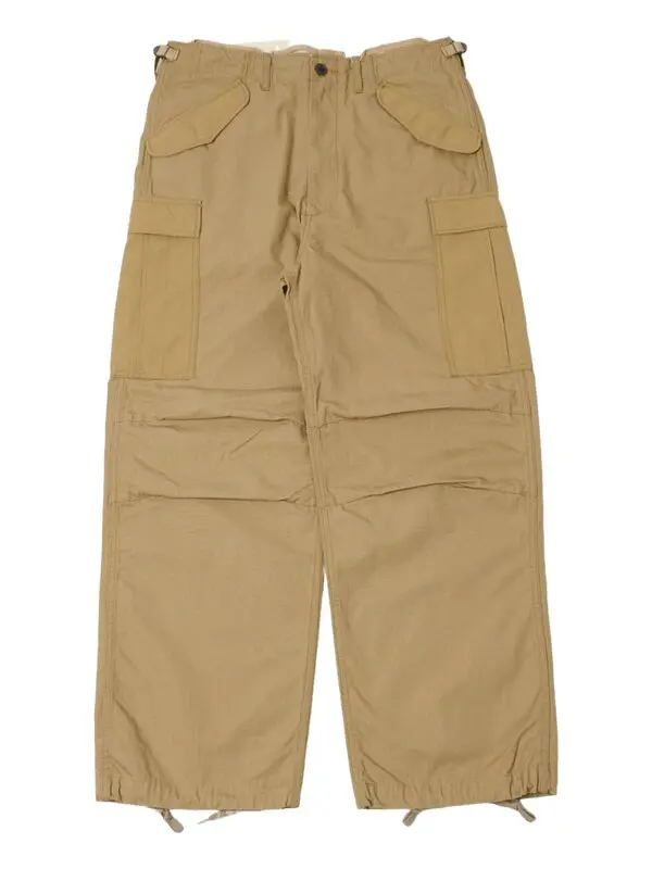 Nanamica Relaxed Cargo Pants With Drawstring Hem - Light Brown