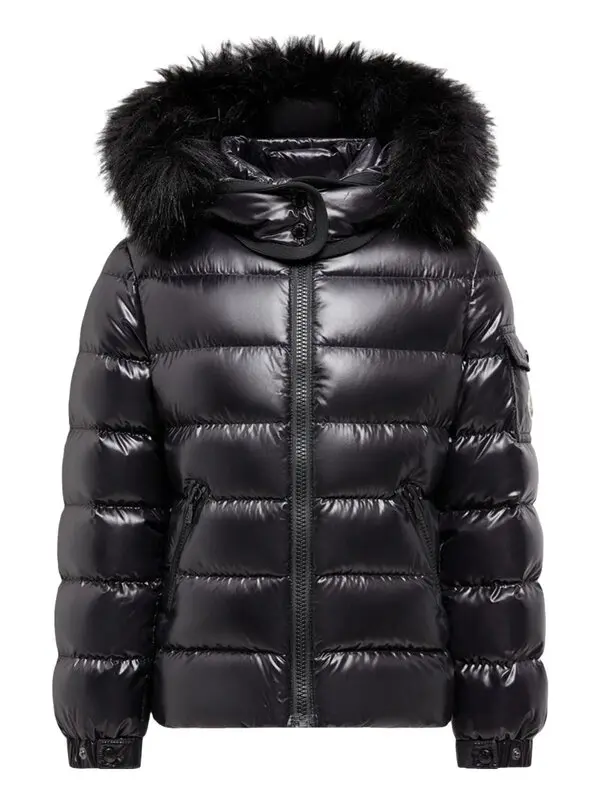 Moncler Badyf Hooded Synthetic Material-trimmed Down Jacket - Black